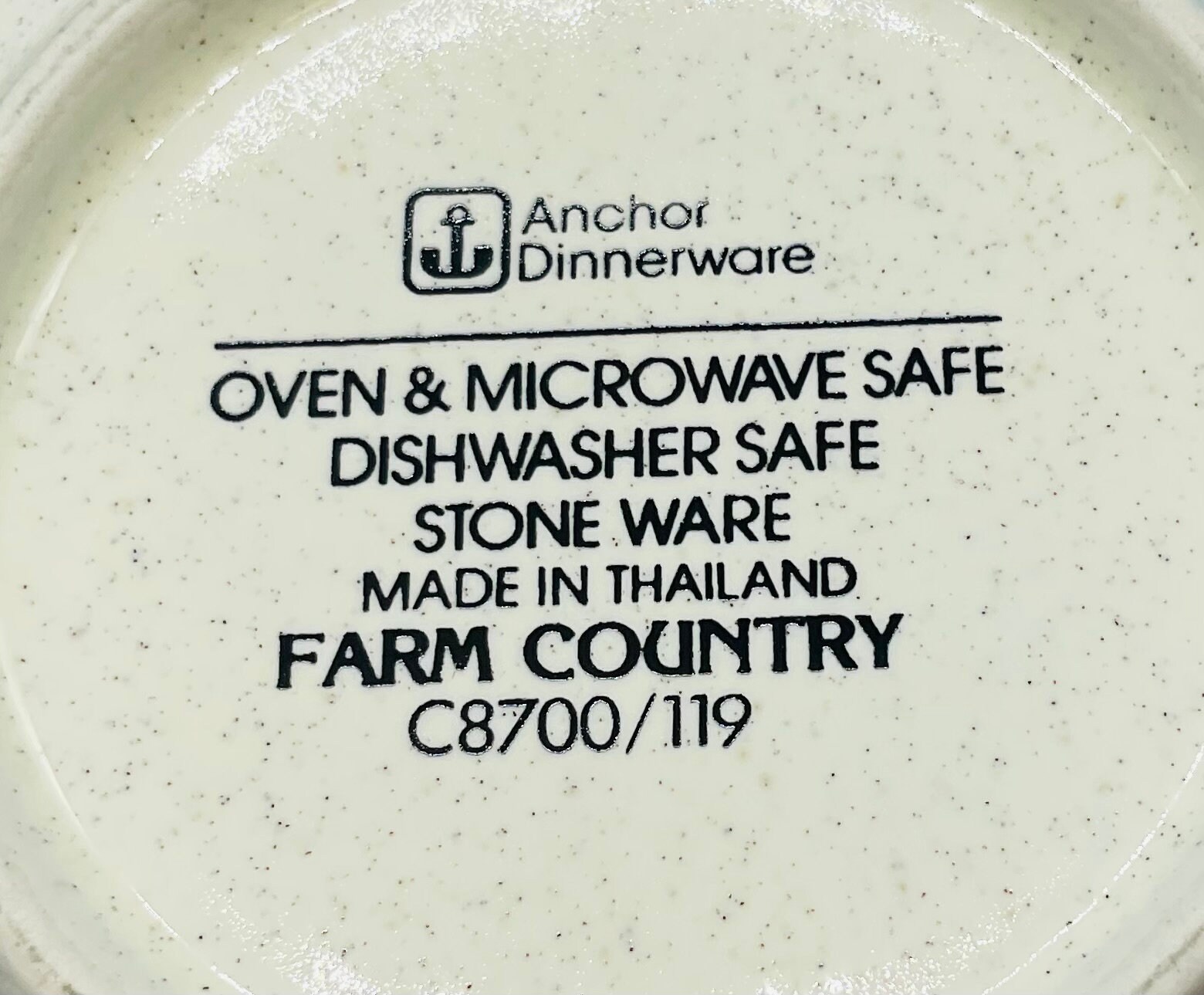 Vintage Anchor Dinnerware Farm Country C8700/119 Made in Thailand 3 ...