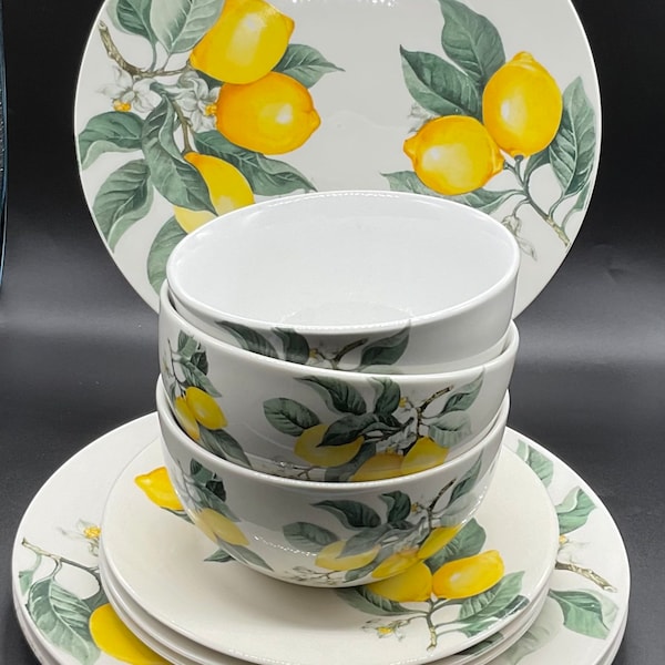 Royal Norfolk Lemon Glasses - Etsy