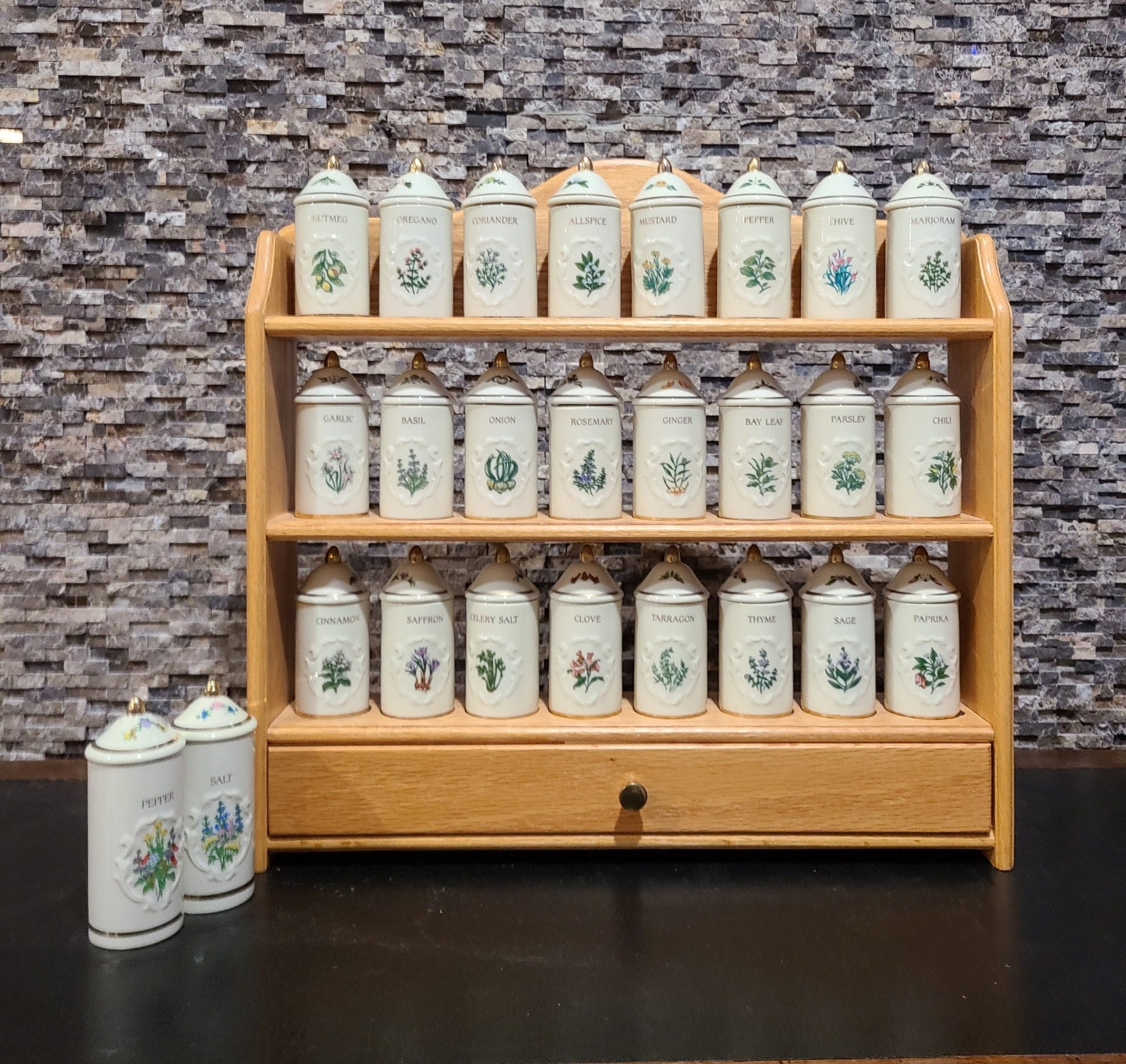 The Lenox Spice Garden complete spices set. 24 pieces. | Etsy