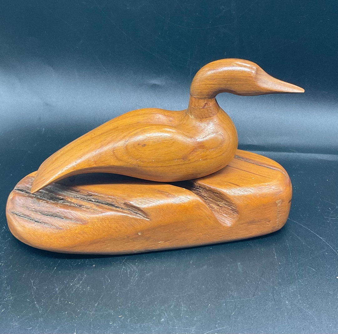Vintage Hand Carved Wooden Loon by I. Granting Lake St. Peter Ont ...