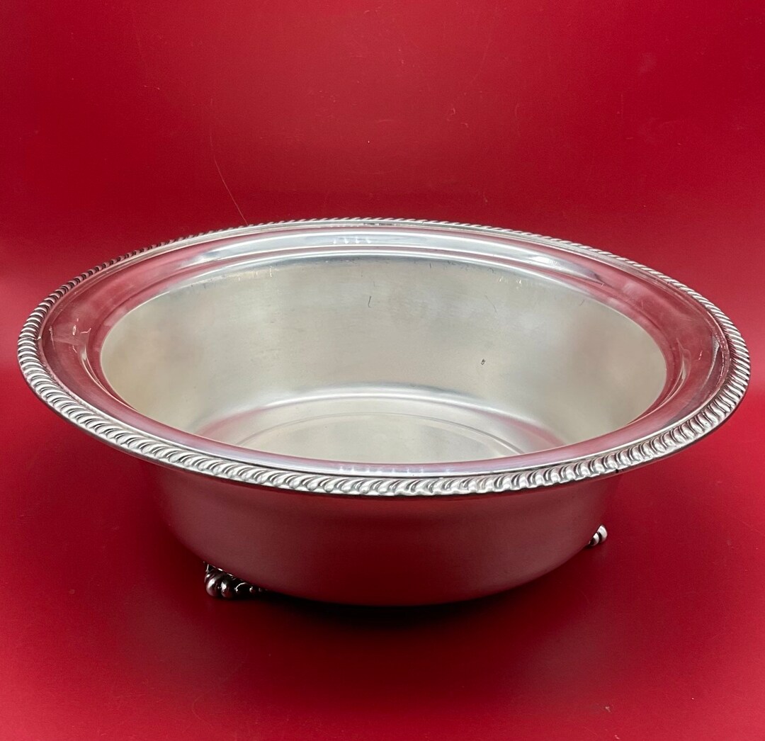 Vintage Fiesta Oneida LTD Silverplated Footed Serving Bowl - Etsy