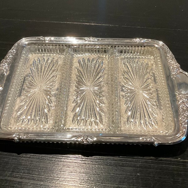 Glass Relish Tray - Etsy