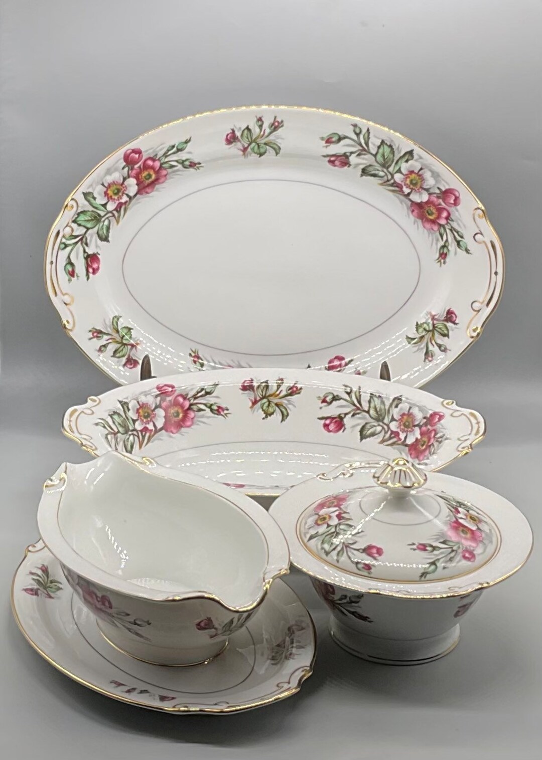 Vintage Monarch China Montana Rose Made in Occupied Japan Serving ...