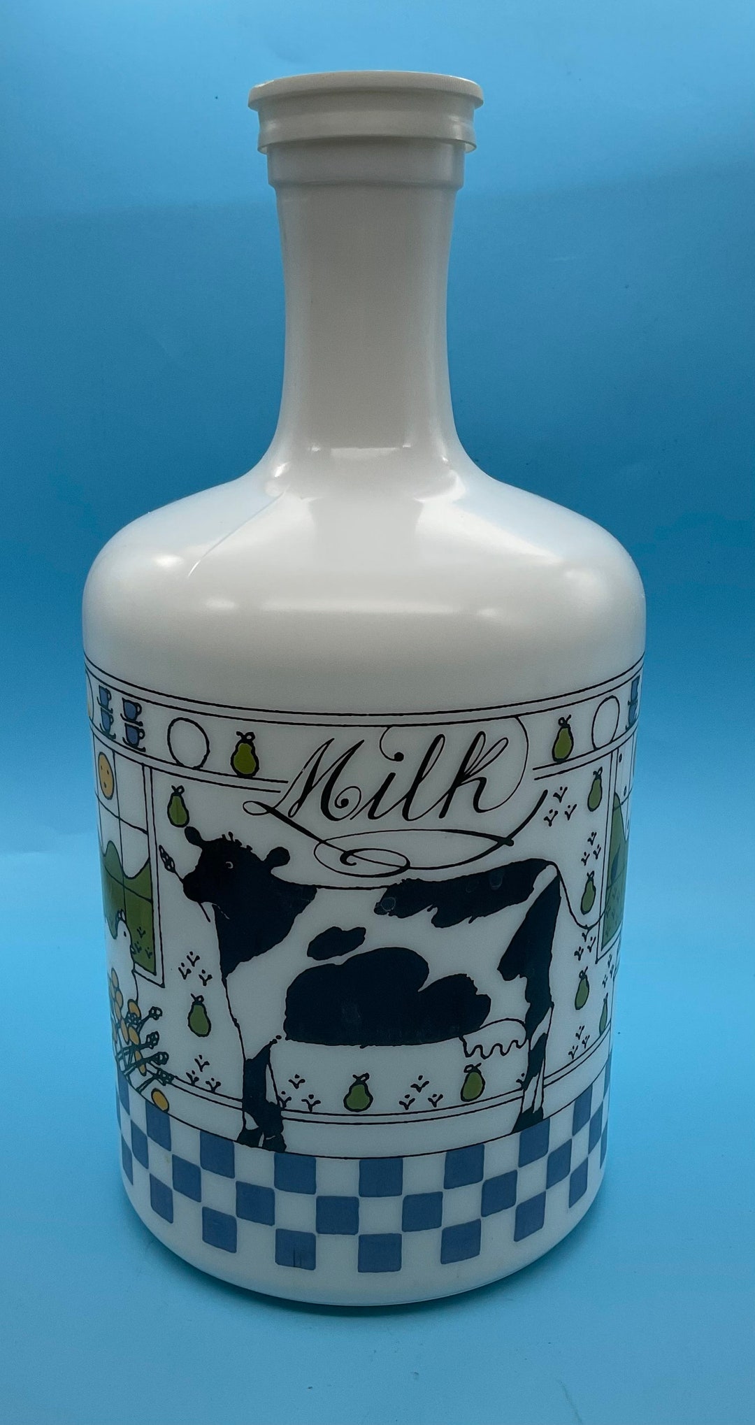 Vintage 1982 Country Cows by Alan Wood for Lillian Vernon 1/2 Gallon ...