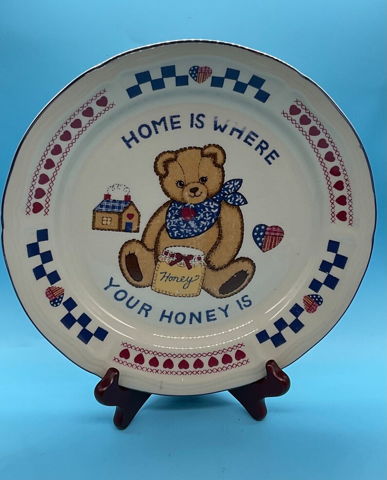 Vintage Cecil Saydah Co .stoneware home is Where Your Honey - Etsy