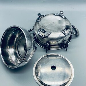 Benedict Mfg Co. Quadruple Silverplate Antique 3 Pc. Butter Bowl With ...