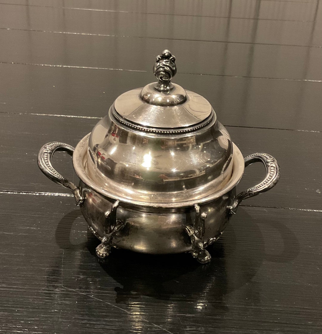 Benedict Mfg Co. Quadruple Silverplate Antique 3 Pc. Butter Bowl With ...
