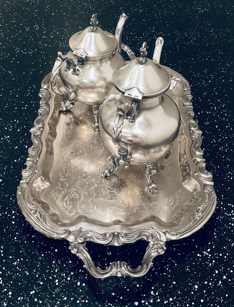 Vintage Silver on Copper BSC Reg. 6 -piece Tea and Coffee Service Set ...
