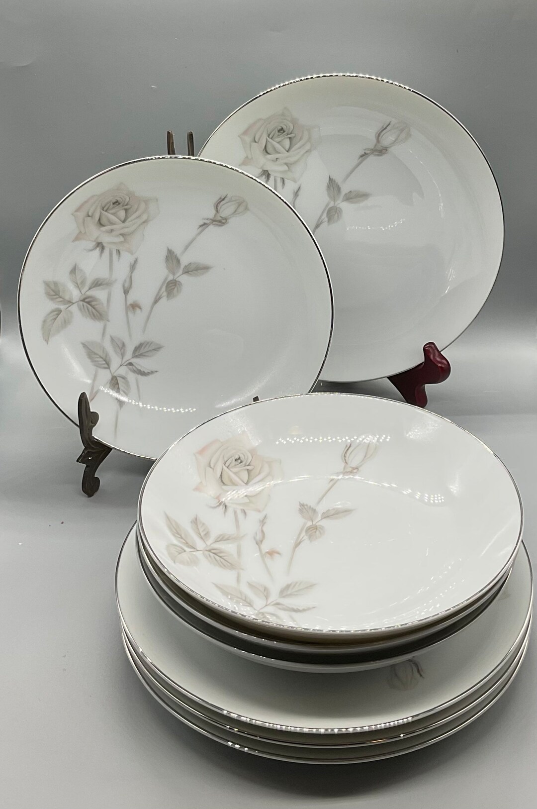Vintage Noritake China Melrose 6002 Japan 4 Salad Plates and 4 Cereal ...