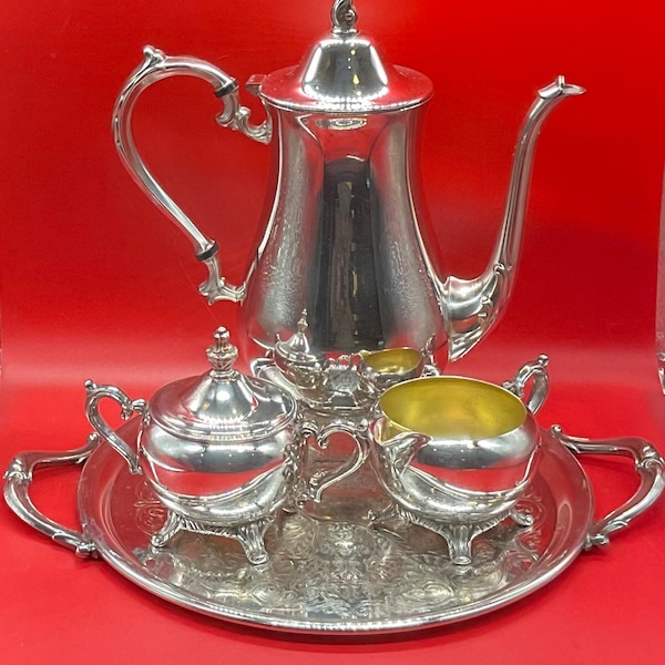 Silver Plate Tea Set - Etsy