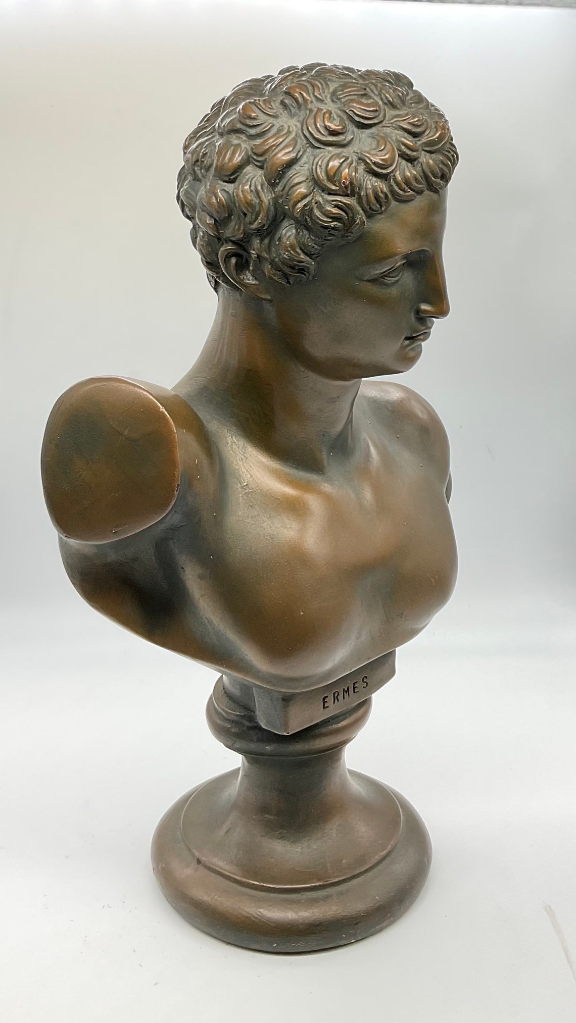 Classical Greek God Ermes Hermes Plaster Cast Bust Head Bronze - Etsy