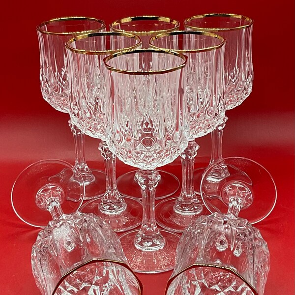 Gold Rim Drinking Glasses - Etsy