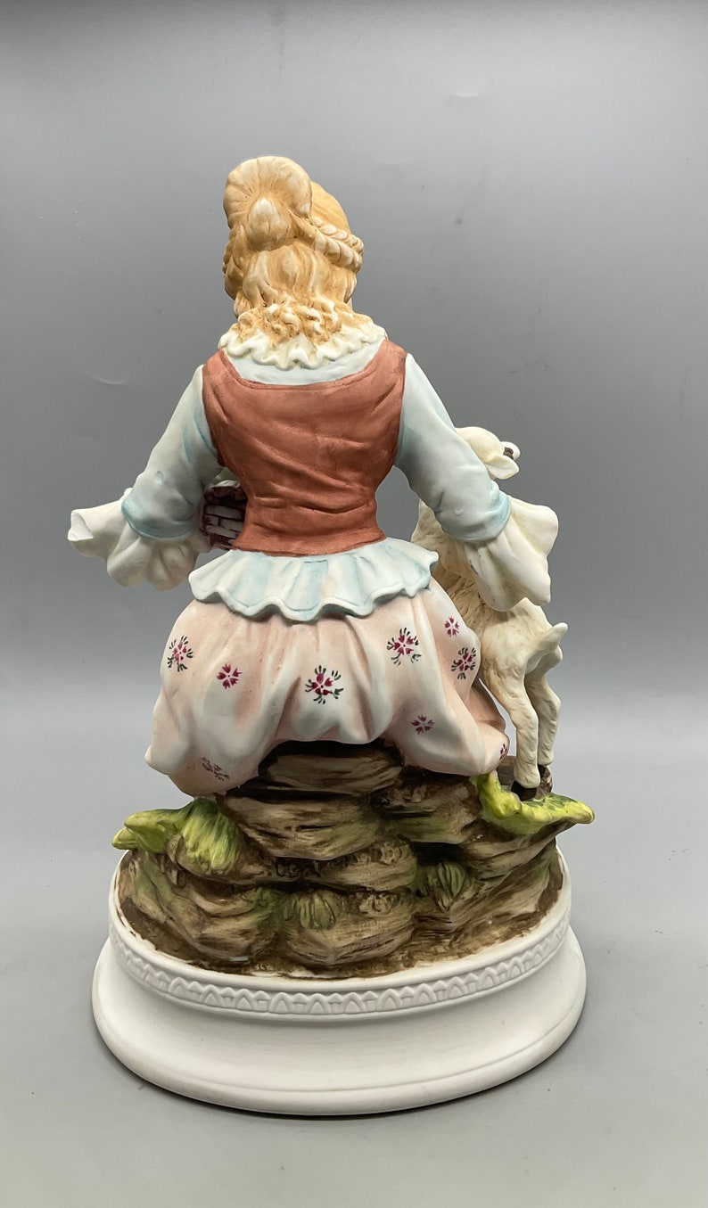 Vintage Classic Gallery Collection Girl With a Lamb Statue - Etsy