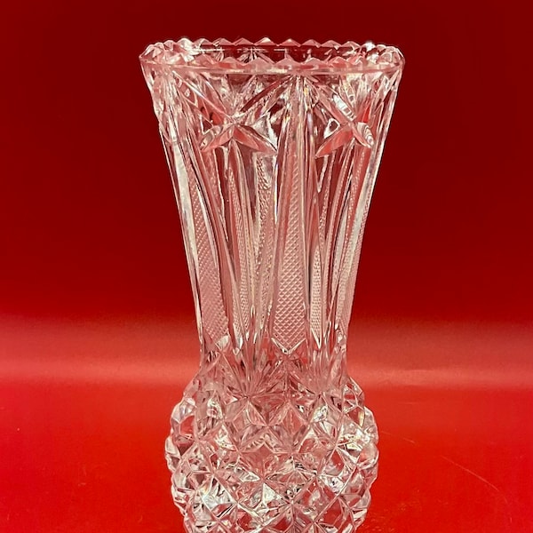 Diamond Cut Crystal Vase - Etsy