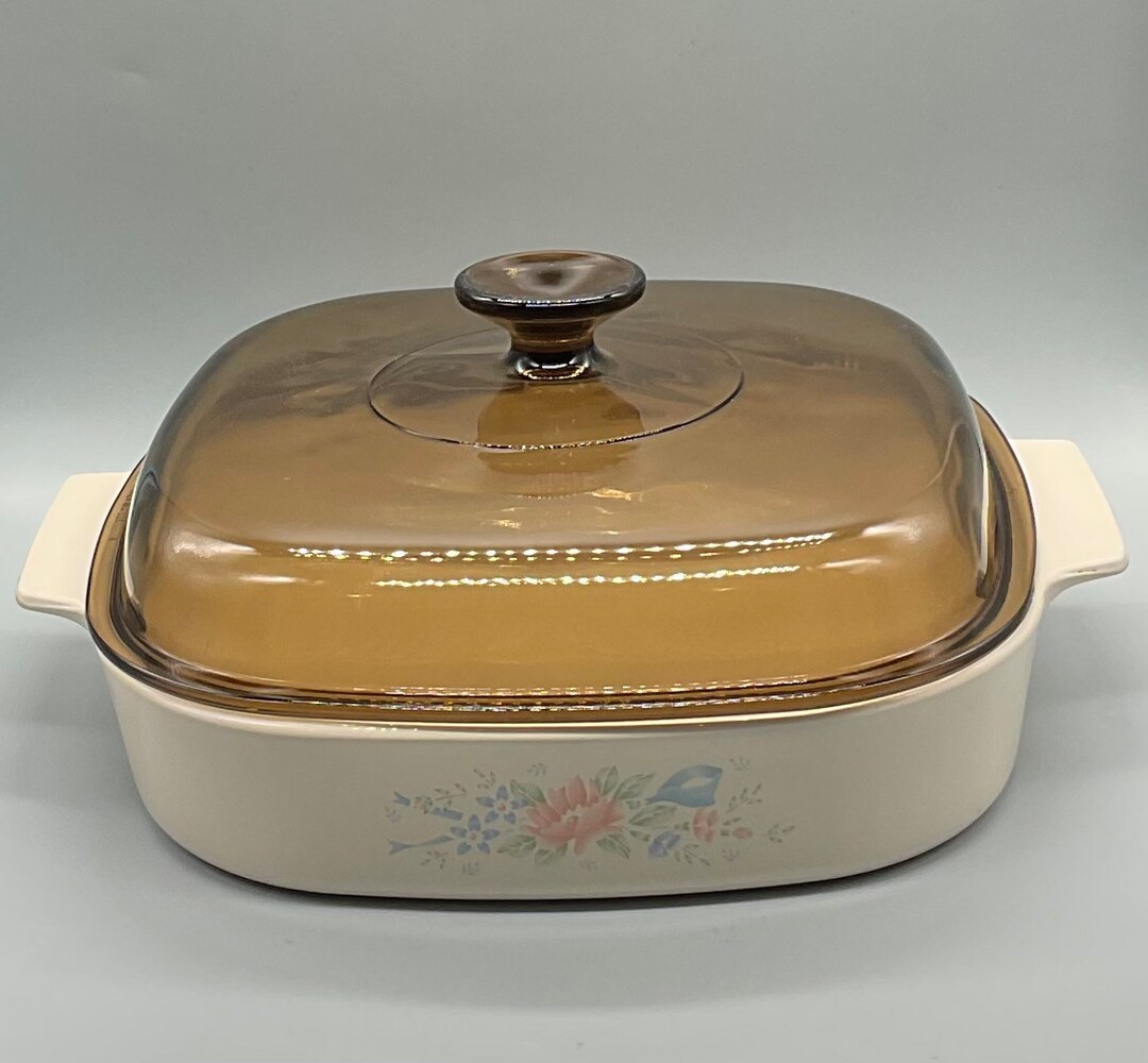 Vintage Corning Ware Symphony 2.5 Liter Casserole Dish With Pyrex Lid ...