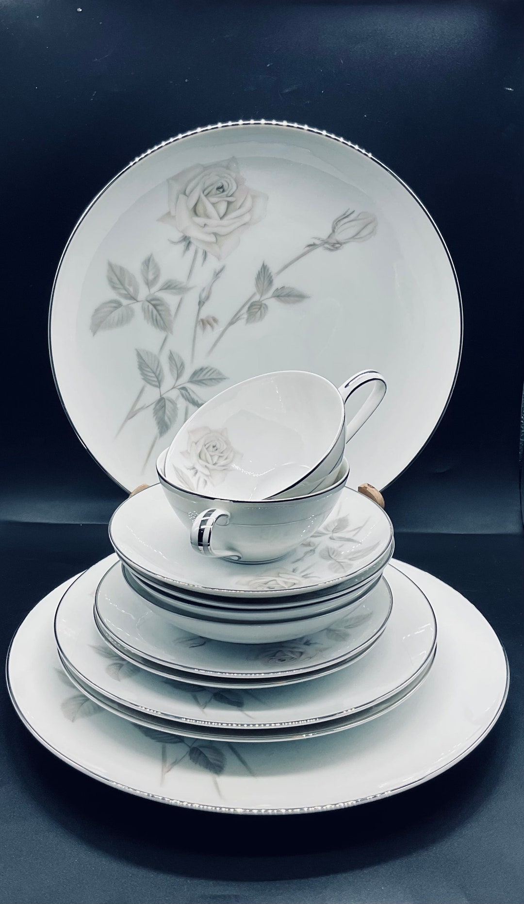 Vintage Noritake China 6002 Melrose 6 Piece Place Setting Dinner Set for 2 (12 Pieces) Made in ...