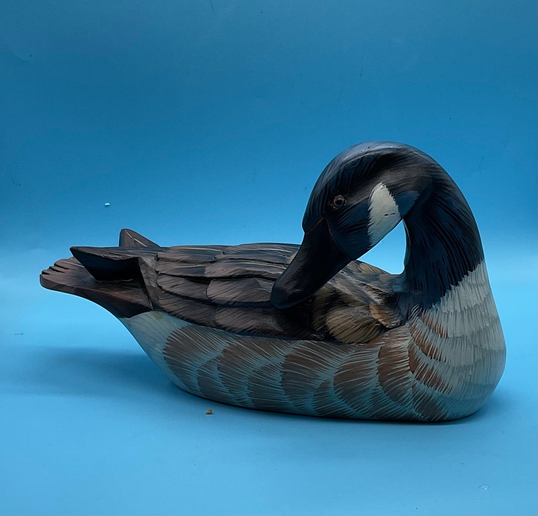 Vintage Solid Wood Hand Carved and Hand Painted Duck Decoy - Etsy