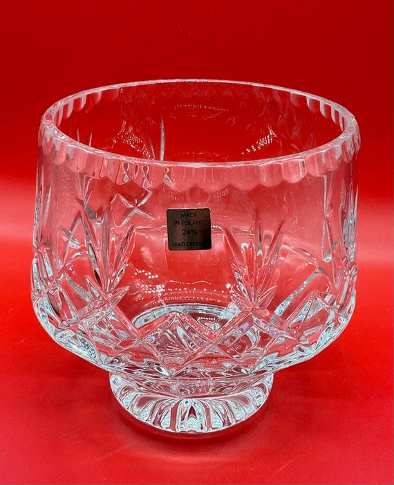 Vintage 24% Lead Crystal Made in Poland Vase Bowl/centerpiece - Etsy