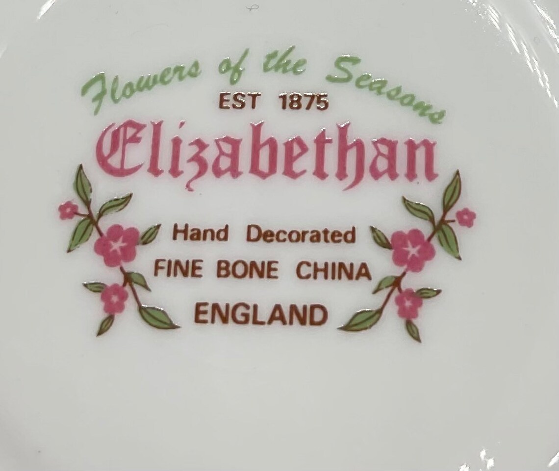 Vintage Elizabethan flowers of the Season Hand Decorated - Etsy