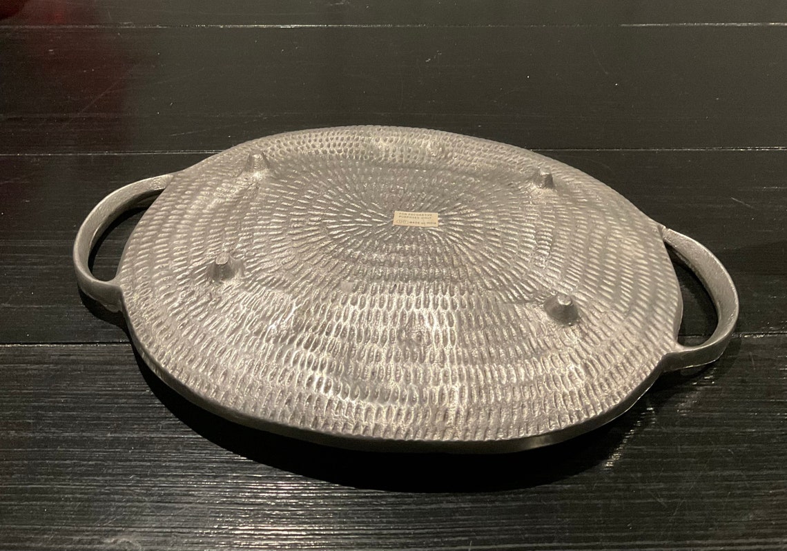 Vintage Oval Pewter Rabbit Bunnies Tray With Handles - Etsy