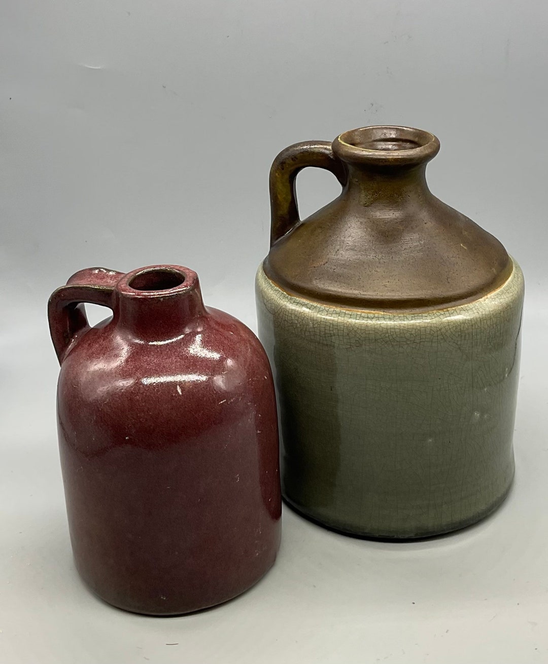 Two Vintage Stoneware Jugs Vases - Etsy