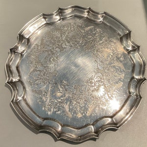 EGW&S Vintage EPNS 6487/10 Silver Plated 10” Round Tray - Etsy