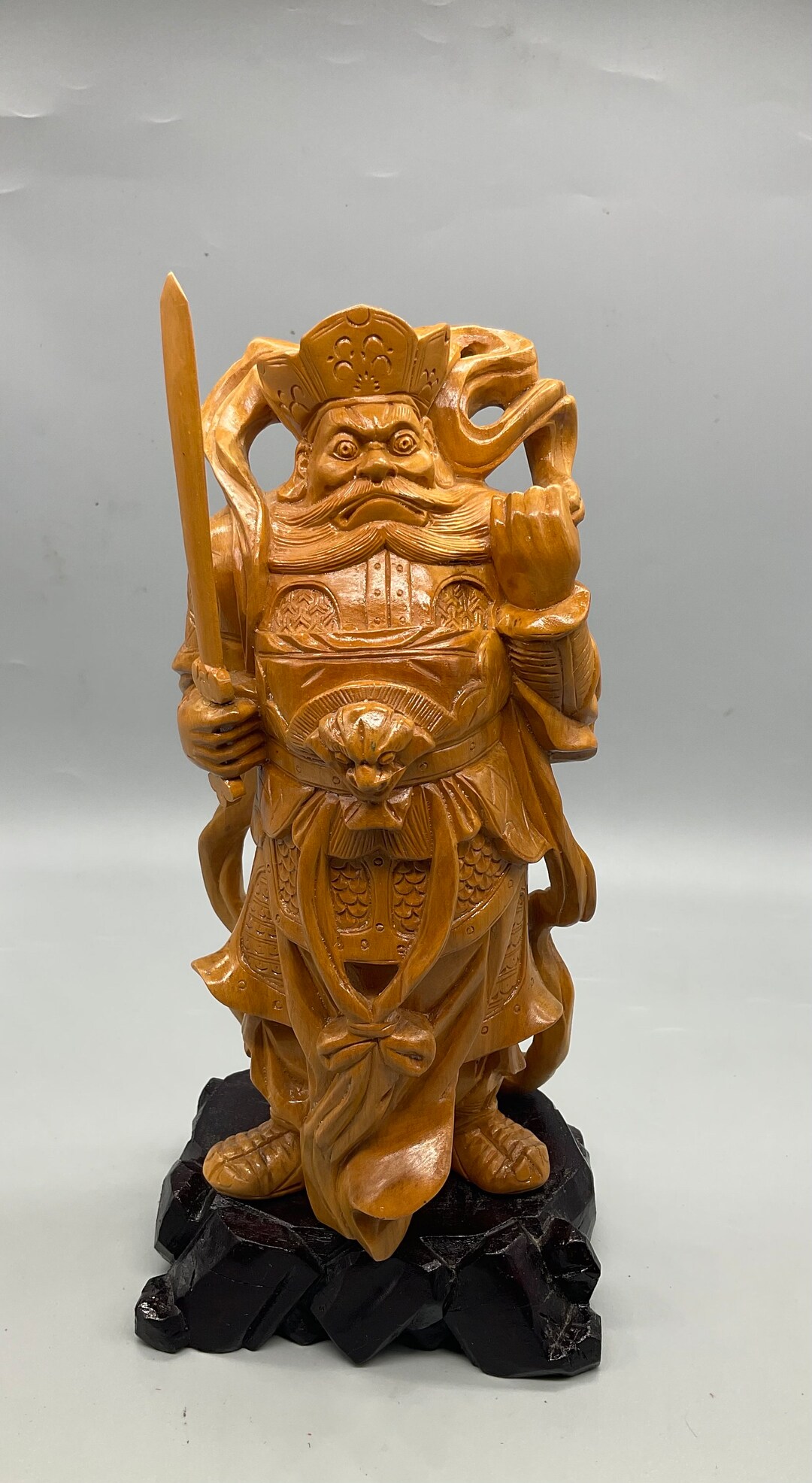 Vintage Aged Sandalwood Fine Hand Carved 9 Inch Statue - Etsy