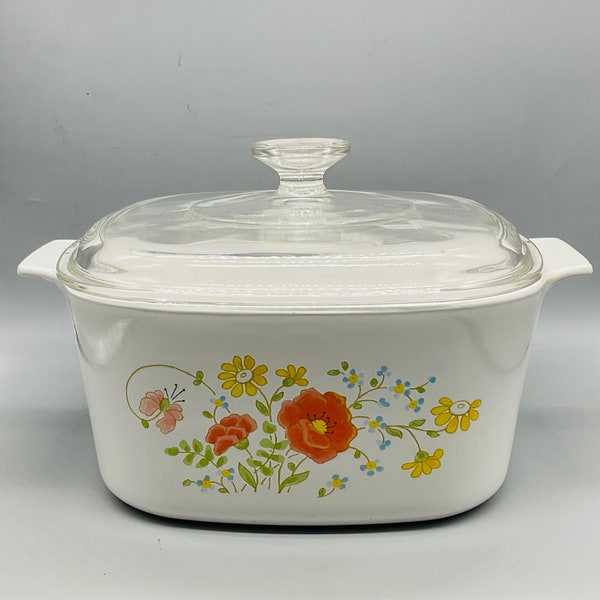 Corning Ware Pyrex Wildflower Casserole - Etsy