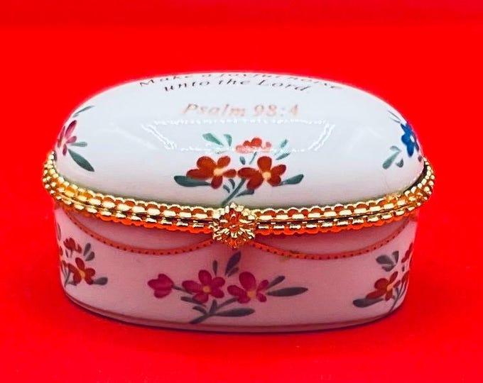 Imperial Porcelain Oval Trinket Box/ Porcelain Collectable Trinket Box ...