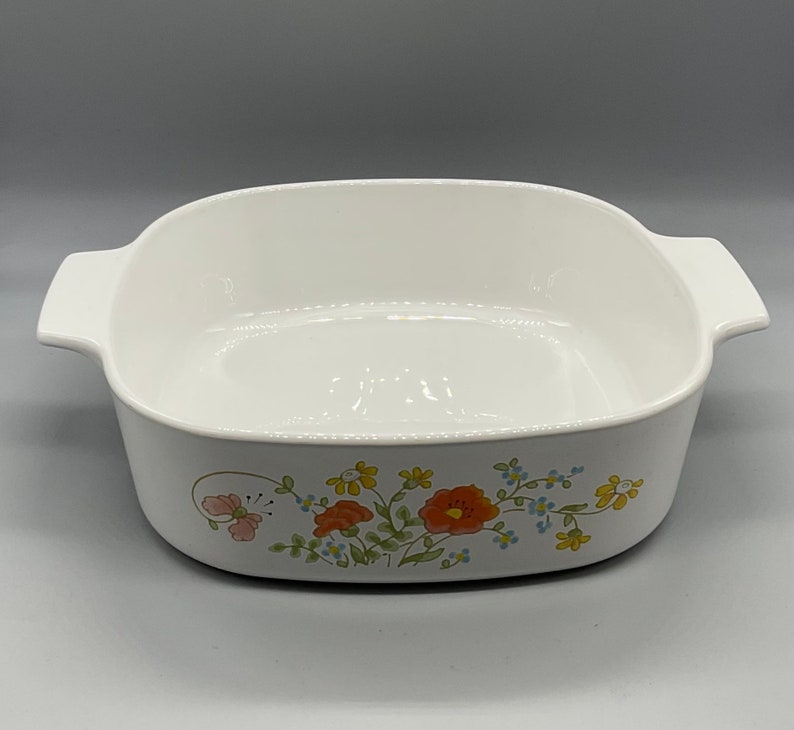 Vintage Corning Ware Wildflower Pattern Square 2 Qt Casserole - Etsy