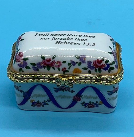 Imperial Porcelain Rectangular Trinket Box - Gem