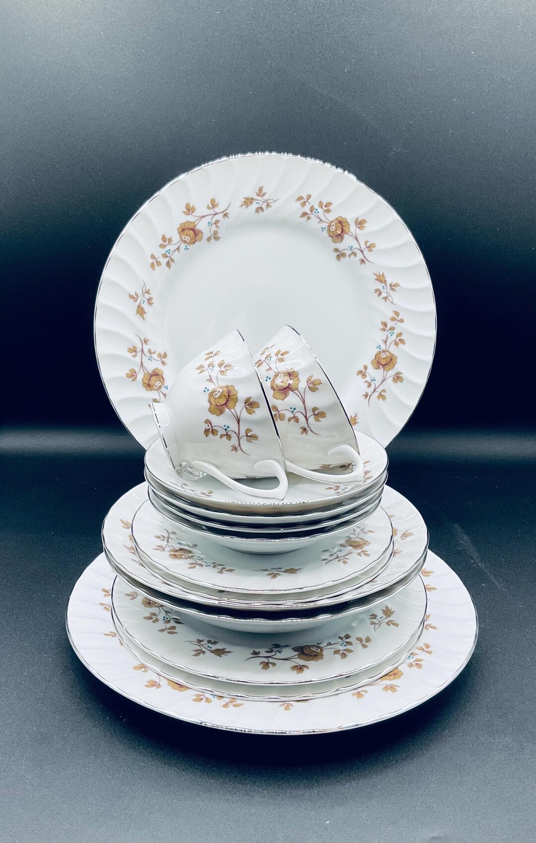 Vintage Hamilton Classique by Sango Japan 7 Piece Place Setting Dinner ...
