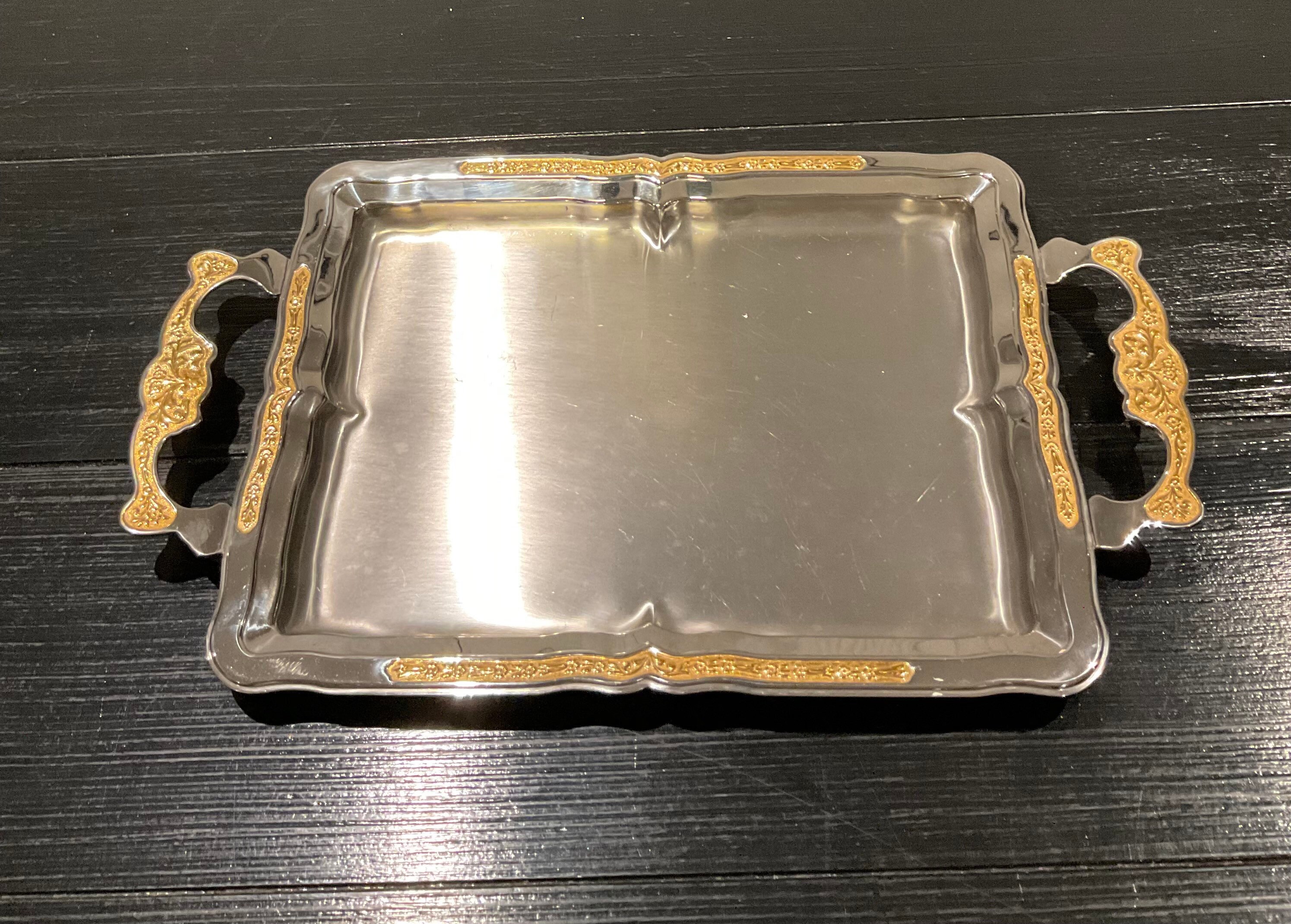 3 Piece Serving Tray rectangular Inox Tray creamer and Sugar | Etsy