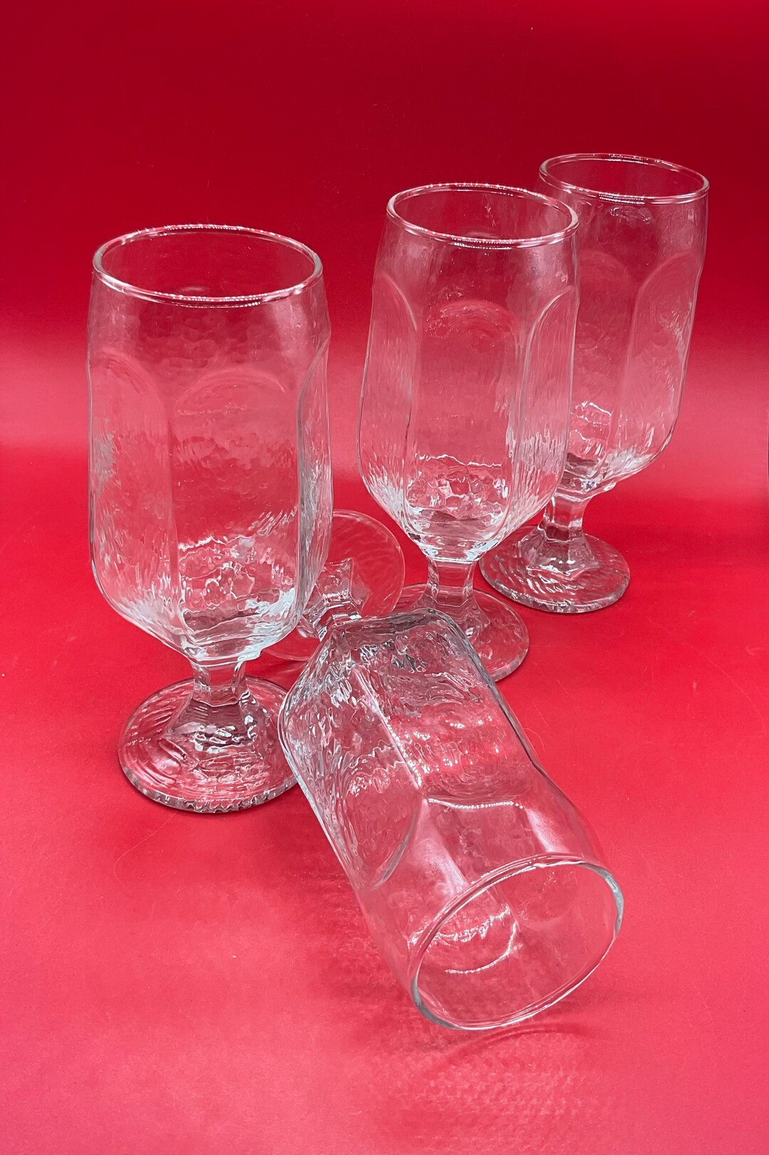 Vintage Set of 4 Libbey Chivalry Tall 12 Oz. Glasses - Etsy