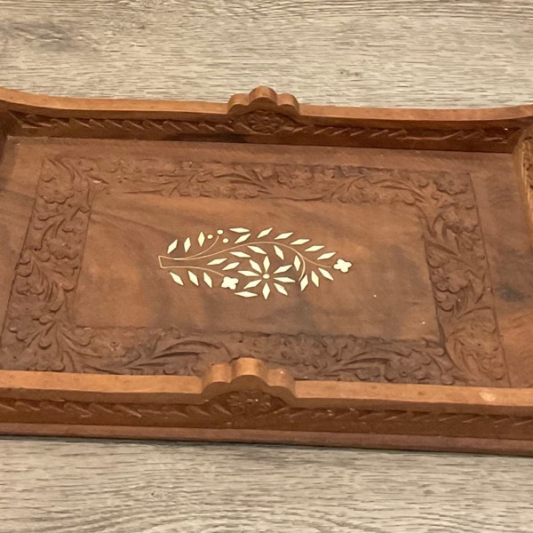Carved Wood Tray - Etsy