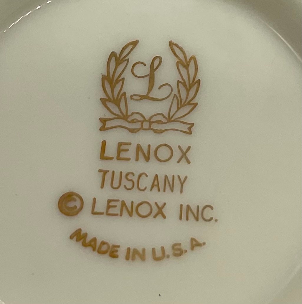 Lenox Tuscany,lenox Inc.made in U.S.A Set of 5 Teacups and Saucers (10 ...