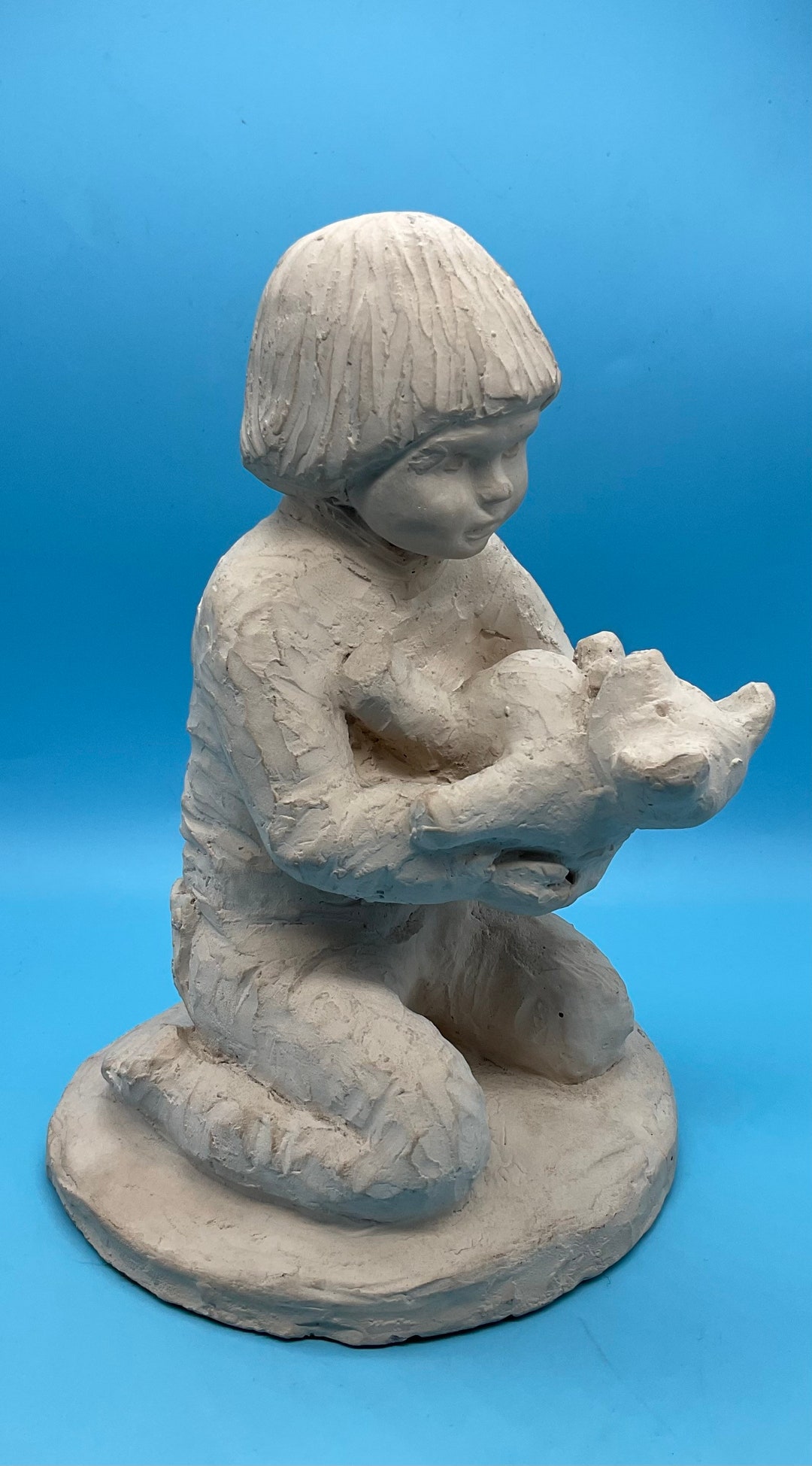 Vintage Austin Proding Dee Crowley Bright Eyes 1984 Durastone Sculpture ...