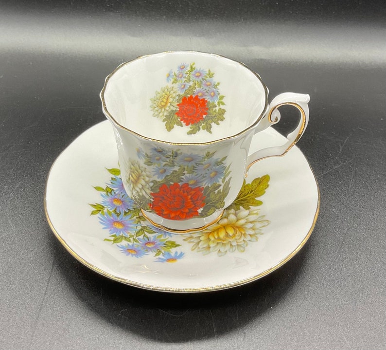 Vintage Elizabethan flowers of the Season Hand Decorated - Etsy