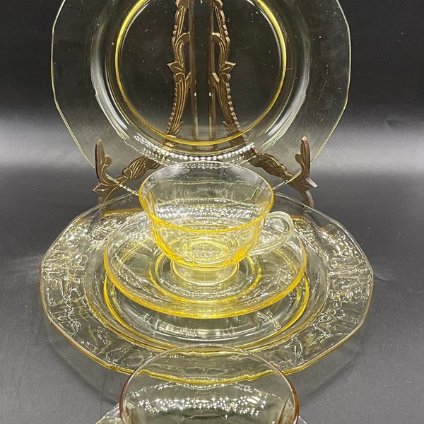 Yellow Glass Plate - Etsy