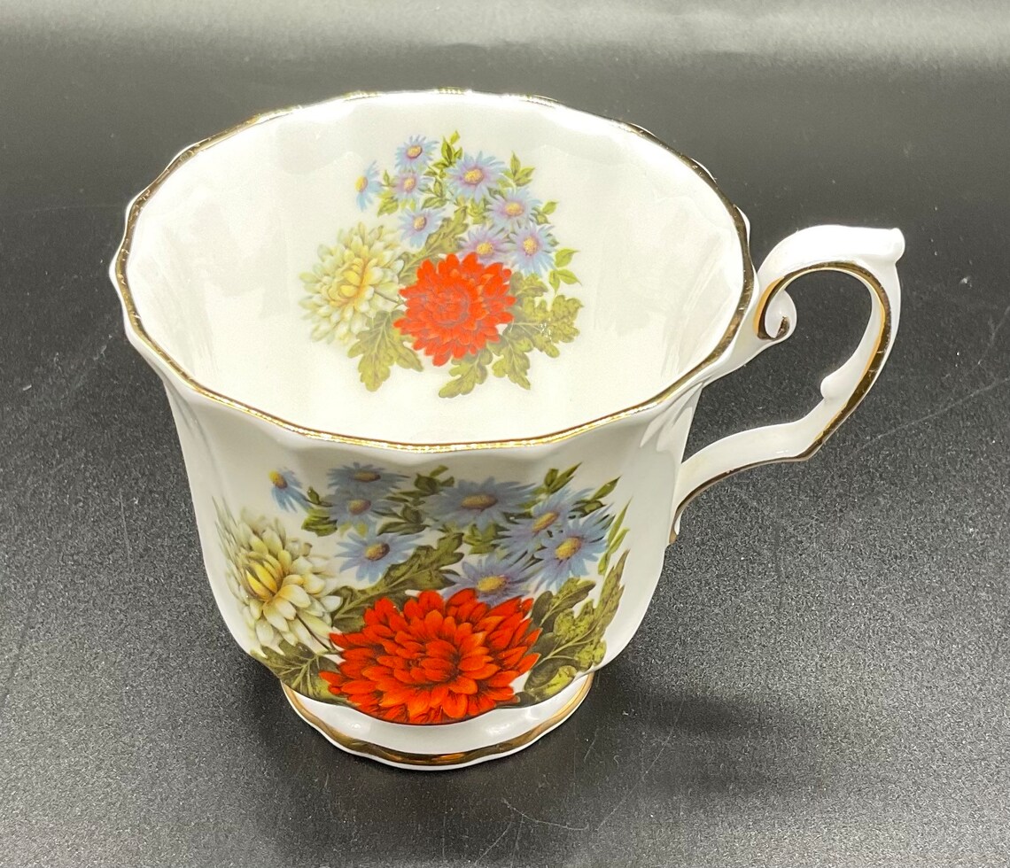 Vintage Elizabethan flowers of the Season Hand Decorated - Etsy