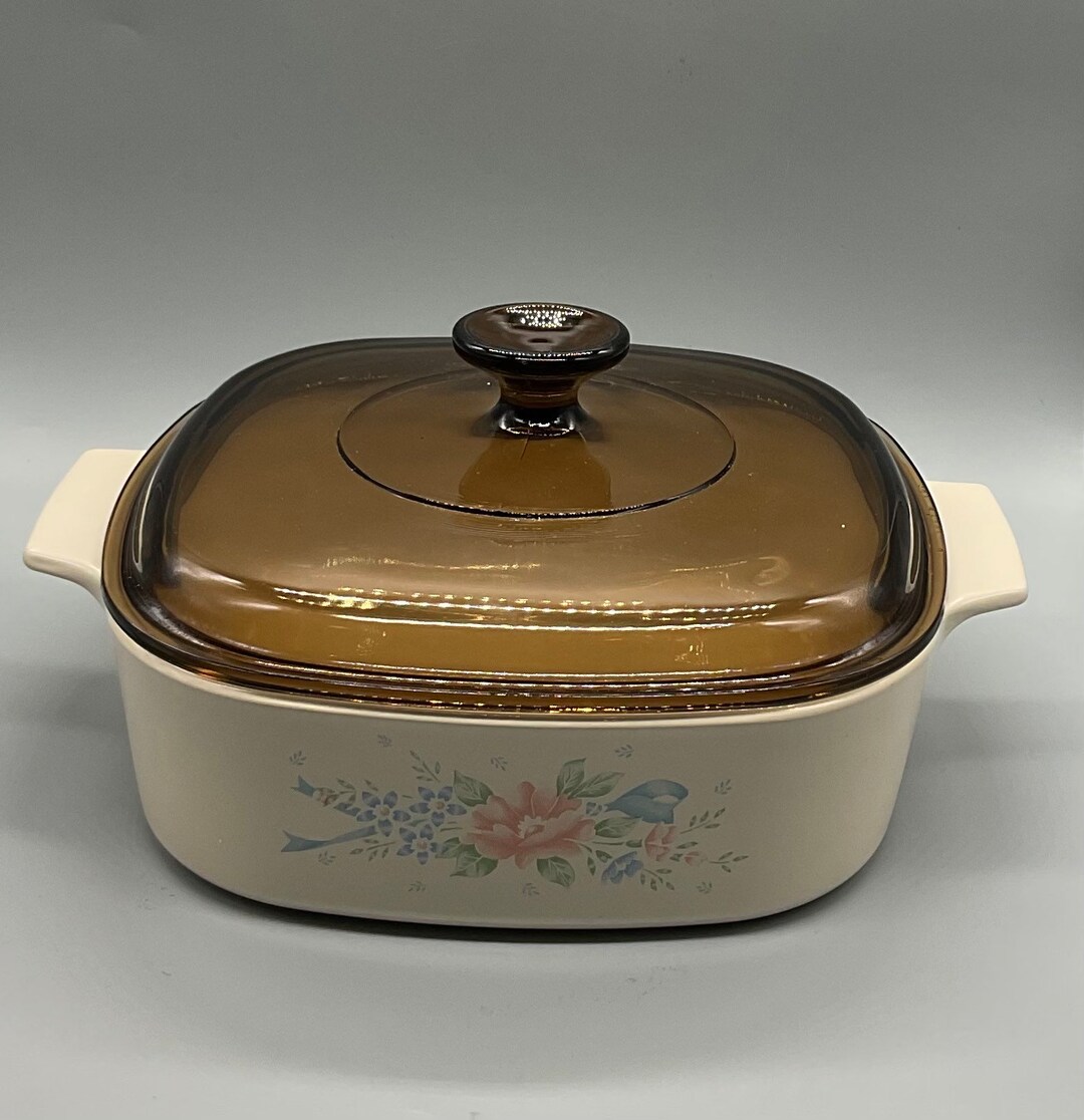 Vintage Corning Ware Symphony 2 Liter Casserole Dish With Pyrex Lid - Etsy