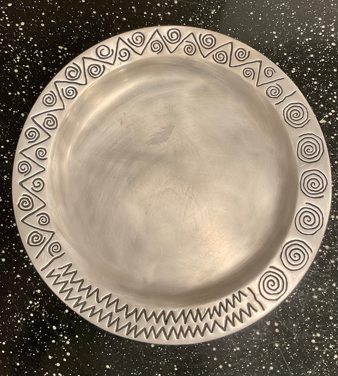 Vintage Wilton Armetale Pewter Round Tray - Etsy