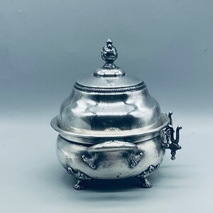 Benedict Mfg Co. Quadruple Silverplate Antique 3 Pc. Butter Bowl With ...