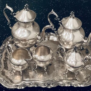 Vintage Silver on Copper BSC Reg. 6 -piece Tea and Coffee Service Set ...