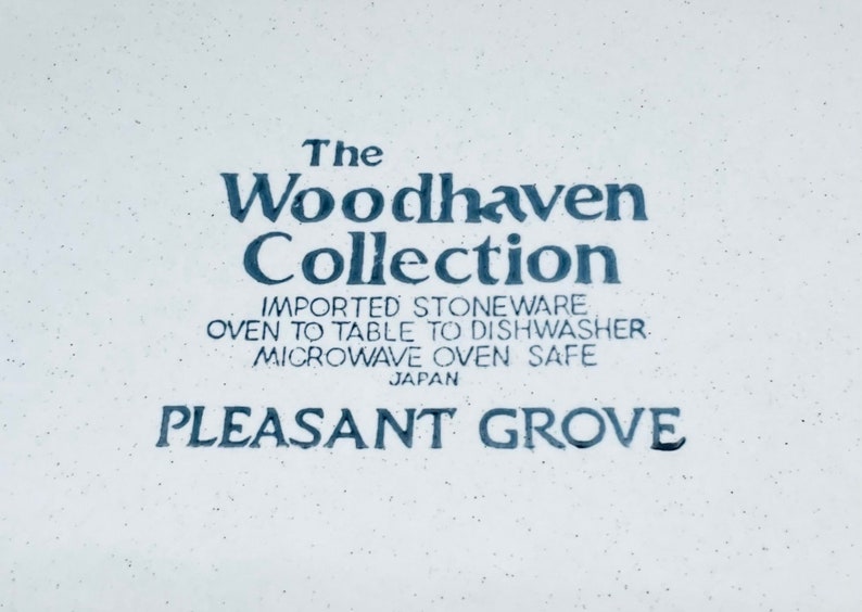Vintage the Woodhaven Collection Imported Stoneware Pleasant Grove 6 ...