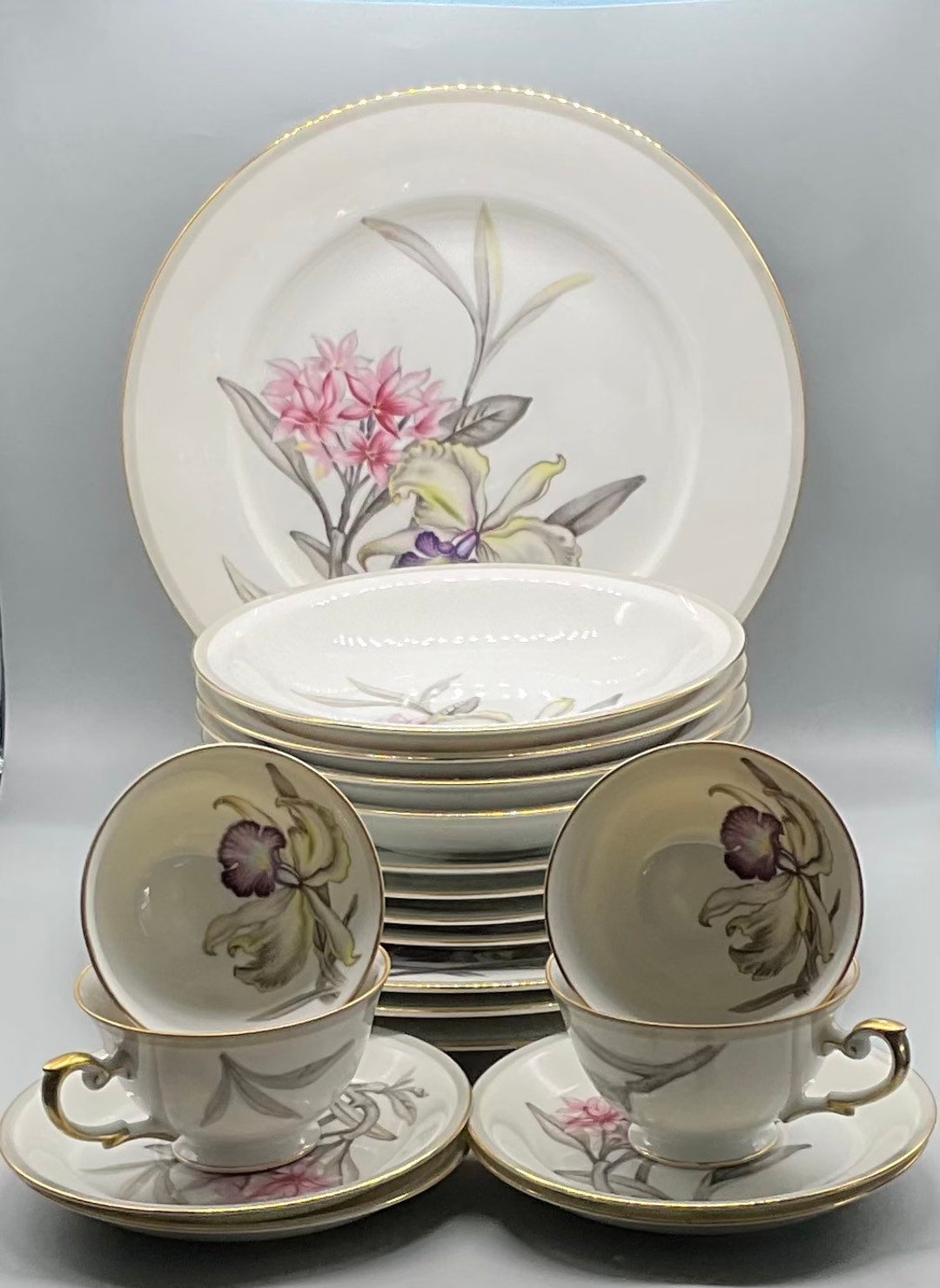 Vintage Grace China Charleston Pattern Japan 5 Piece Place Setting ...