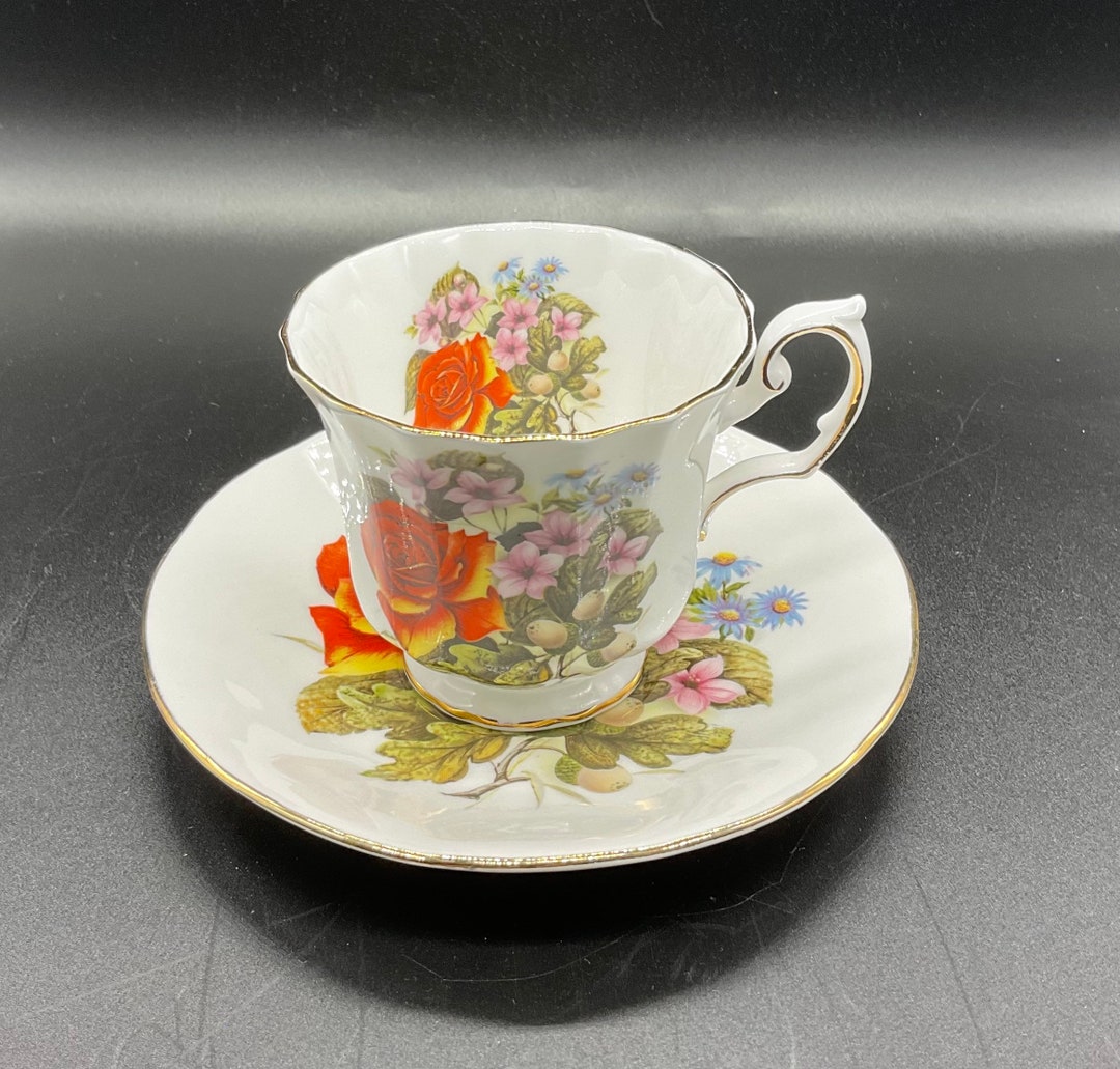 Vintage Elizabethan “flowers of the Season “ Hand Decorated Fine Bone ...