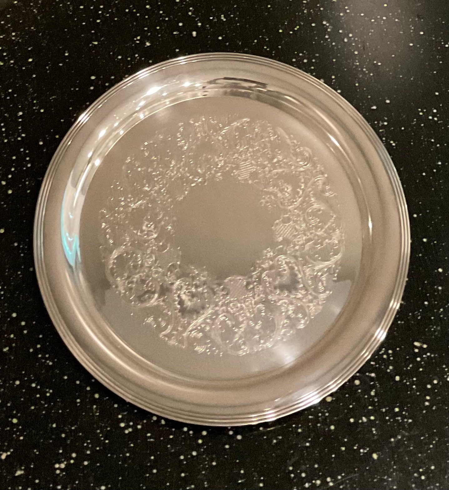 Vintage WM Rogers 3771 Silver Plated 13” Round Tray - Etsy