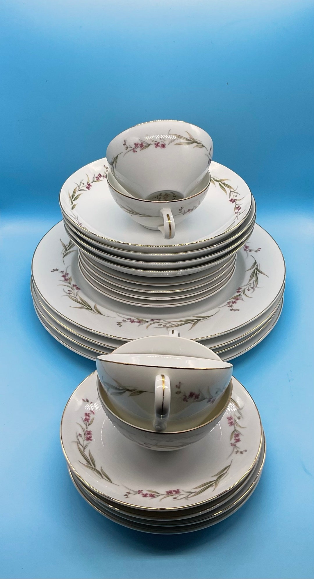 Vintage Prestige Fine China Japan MS 5 Piece Place Setting Dinner Set ...
