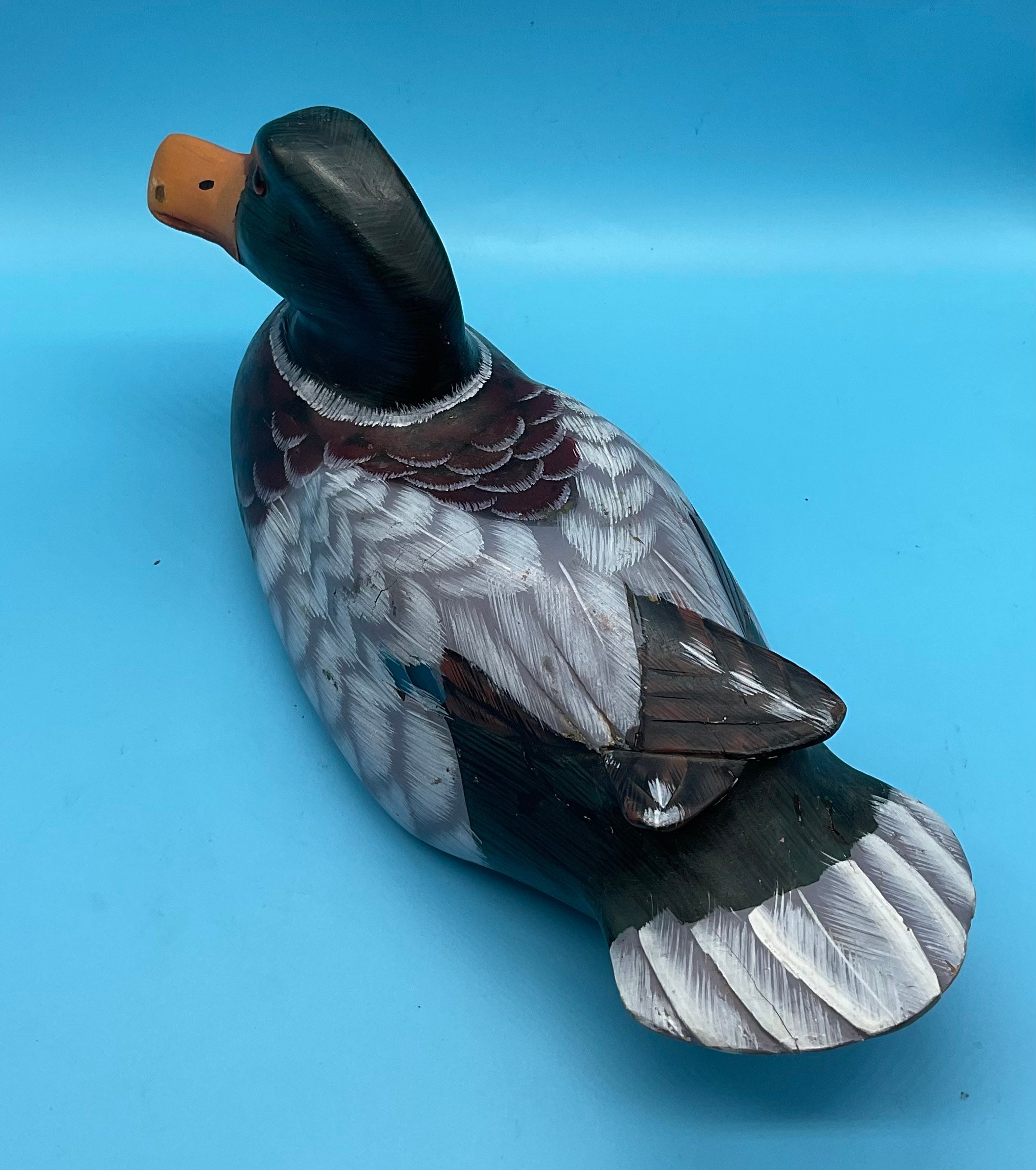 Vintage Solid Wood Hand Carved and Hand Painted Duck Decoy - Etsy